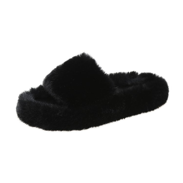 Women's Fluffy Slippers House Slider – Zalor
